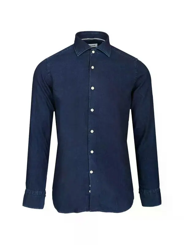 AL DUCA D’AOSTA 1902 Dark-wash Cotton Shirt - Blue