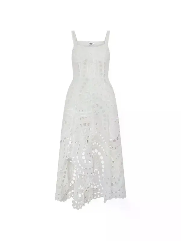 Charo Ruiz Ibiza Ayla Broderie Anglaise Cotton Maxi Dress - White