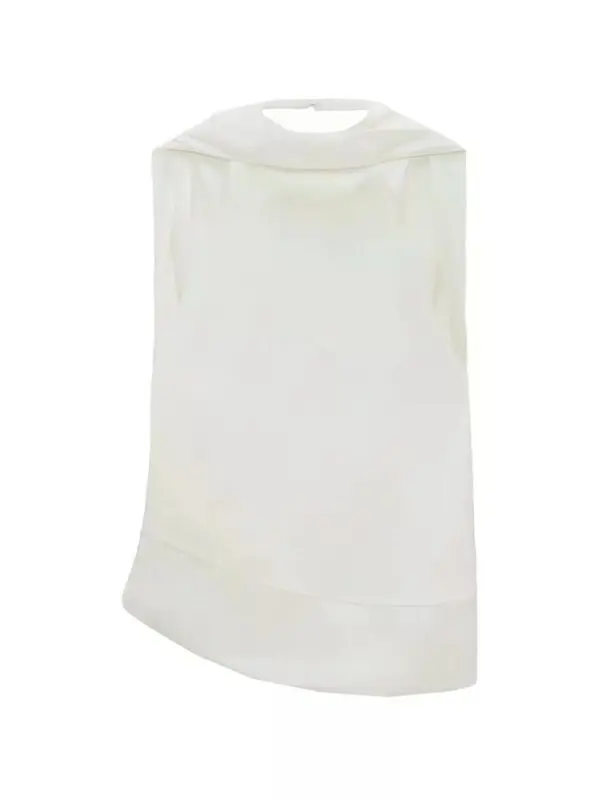 Simkhai Samira Draped Asymmetric Blouse - Neutrals
