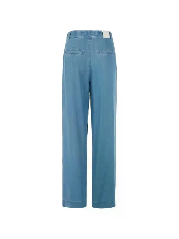MARCCAIN Pleated Wide-leg Jeans - Blue