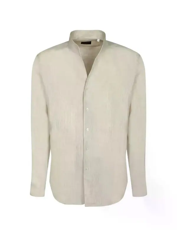 XACUS Mandarin-collar Linen Shirt