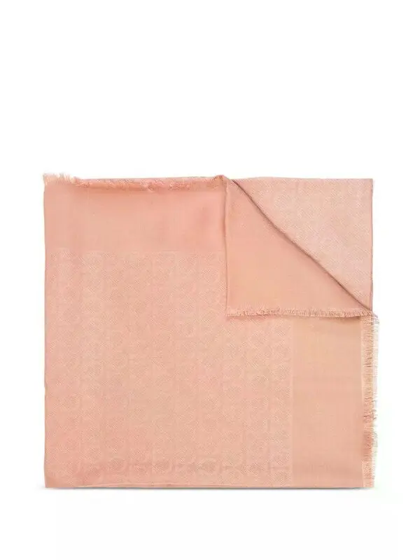 FERRAGAMO Gancini Jacquard Scarf - Pink