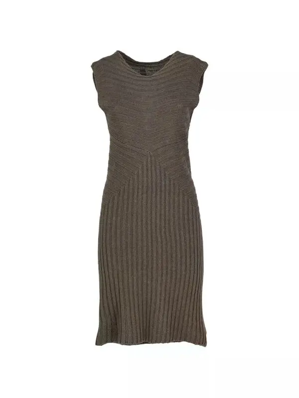 Rick Owens Ribbed-knit Mini Dress - Brown