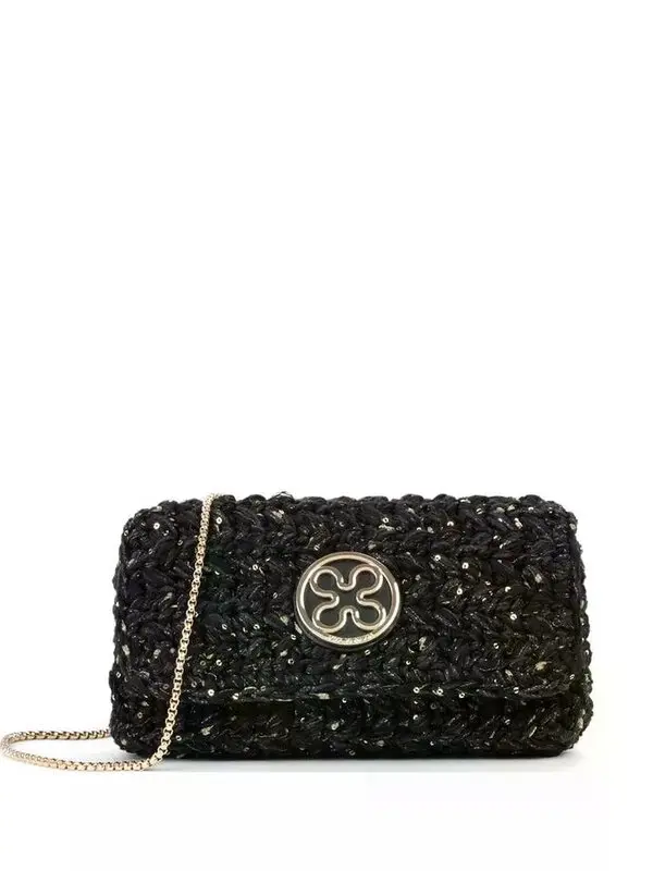 V°73 Greta Sequin Crossbody Bag - Black