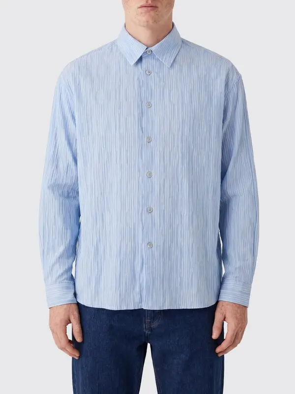 COOR Pleated Cotton Blend Shirt