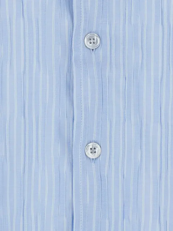 COOR Pleated Cotton Blend Shirt