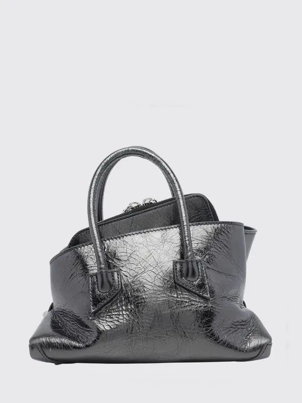 Attico La Passeggiata Mini Crackled Leather Bag