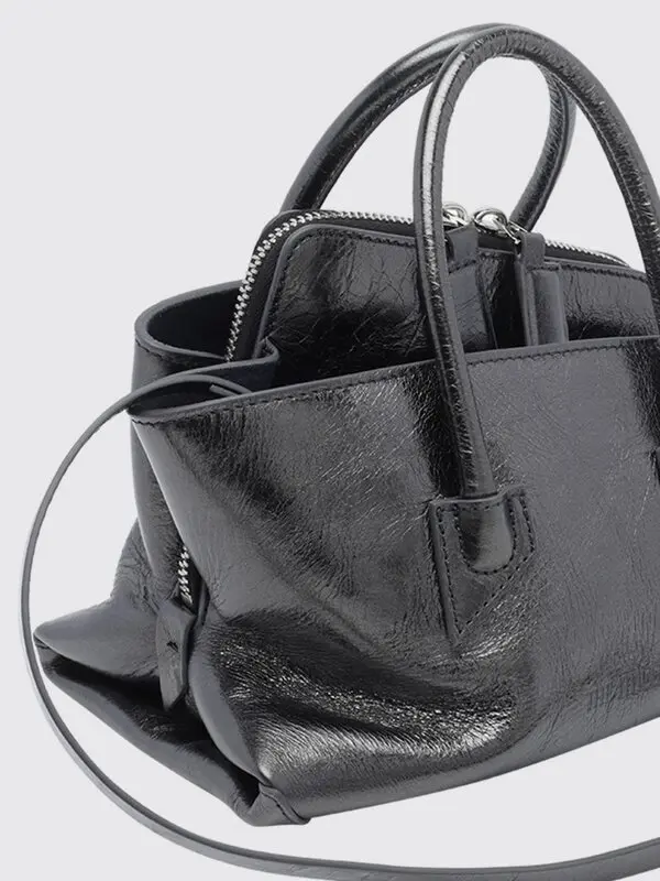 Attico La Passeggiata Mini Crackled Leather Bag