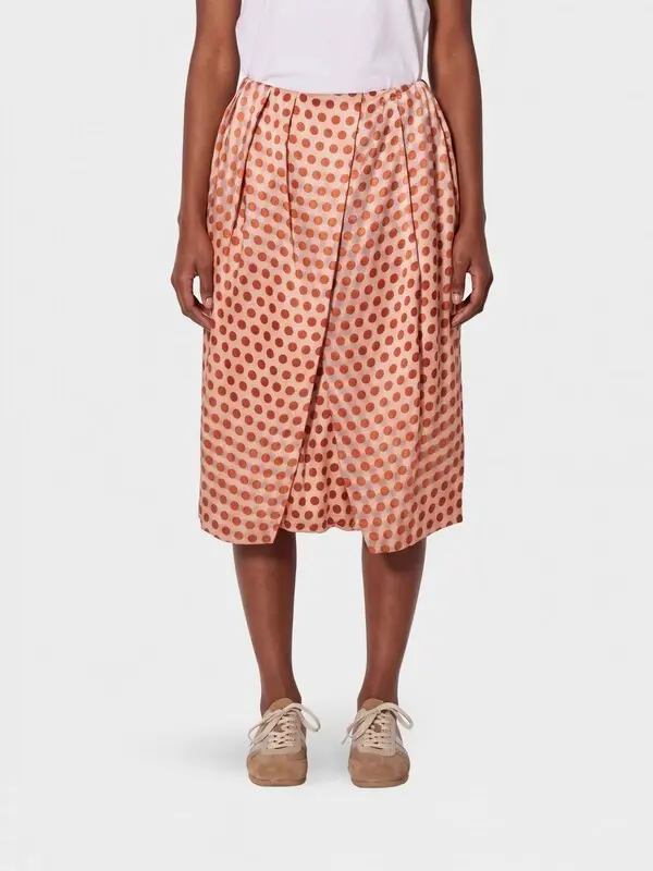 Dries Van Noten Polka Dot Silk Midi Pencil Skirt - Multicolor