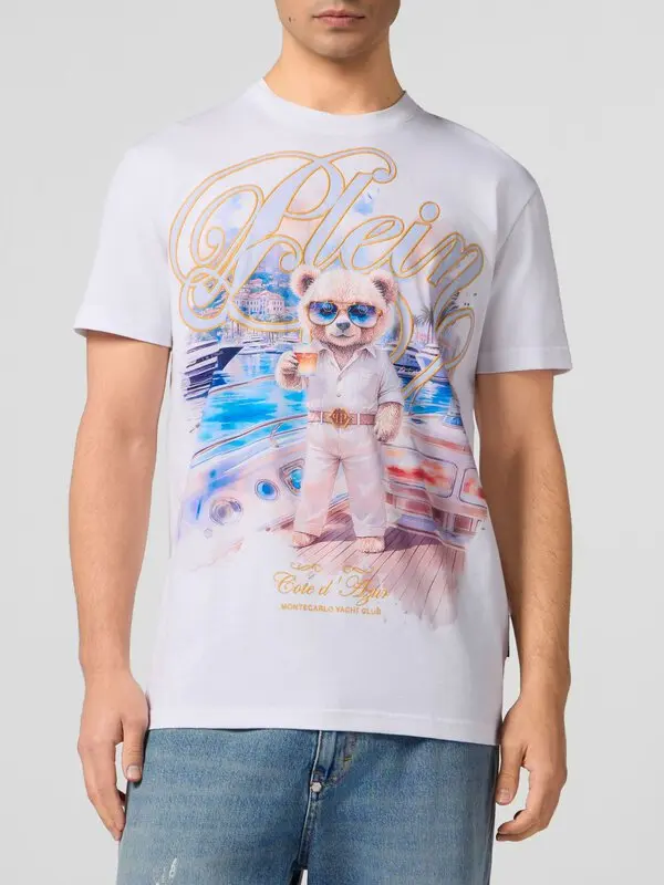Philipp Plein Printed Cotton T-shirt - White
