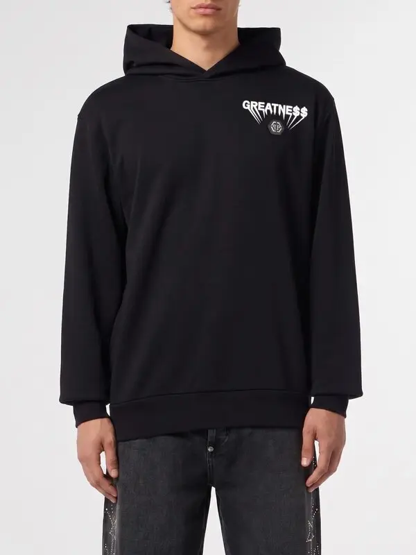Philipp Plein Cotton Hoodie With Graphic Print