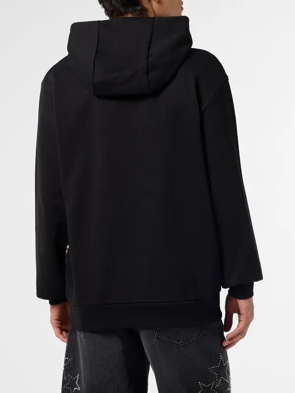 Philipp Plein Cotton Hoodie With Graphic Print