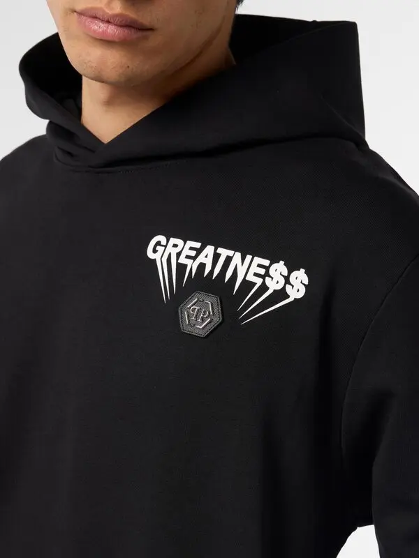 Philipp Plein Cotton Hoodie With Graphic Print