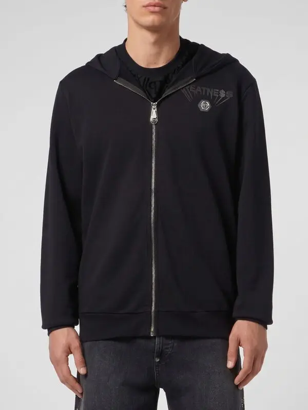 Philipp Plein Cotton Zip-up Hoodie