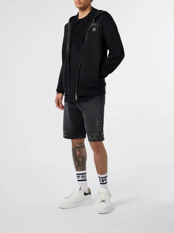 Philipp Plein Cotton Zip-up Hoodie
