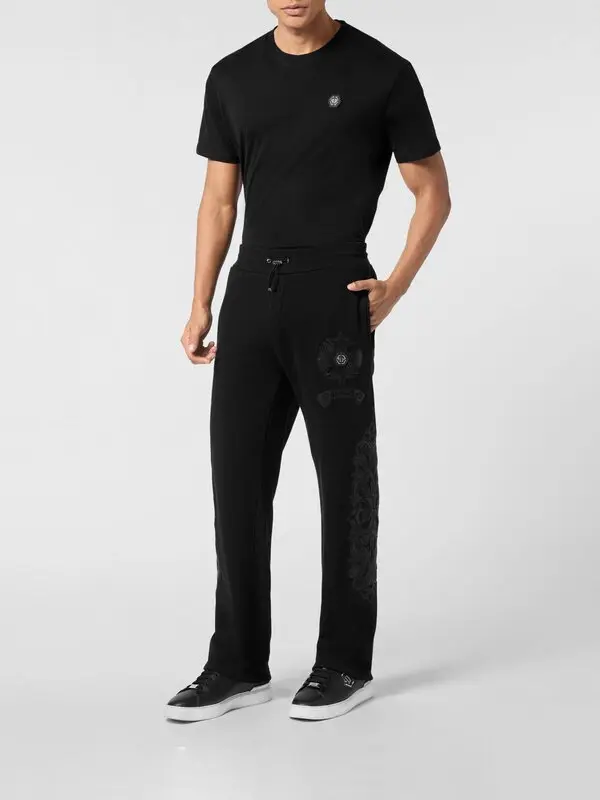 Philipp Plein Cotton Jogging Trousers With Embroidery