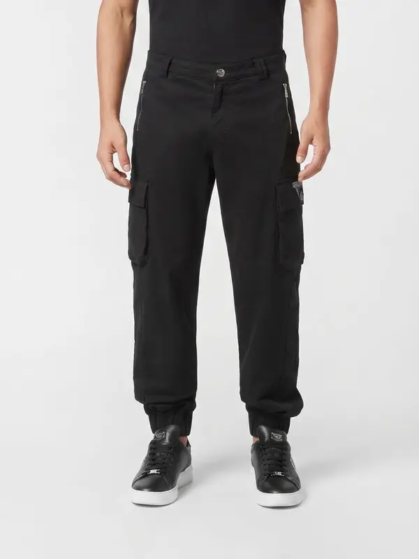 Philipp Plein Cotton Cargo Trousers