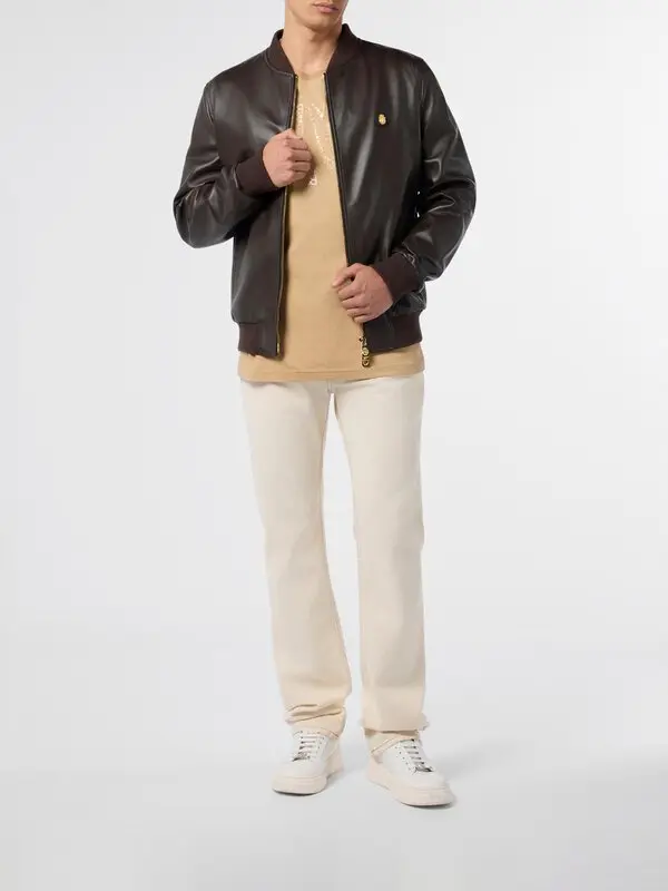 BILLIONAIRE Nappa Leather Bomber Jacket
