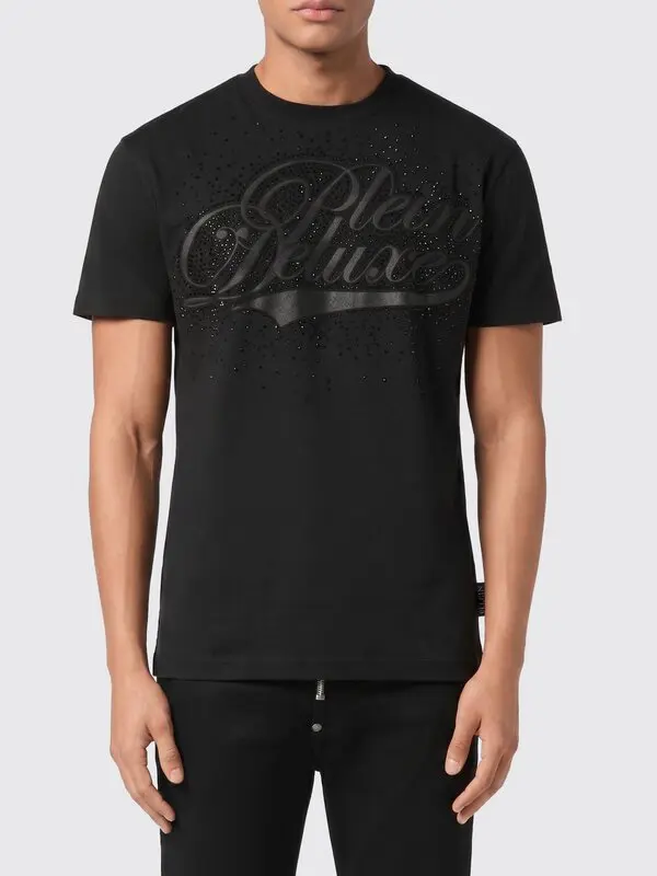 Philipp Plein T-shirt With Rhinestone Logo - Black