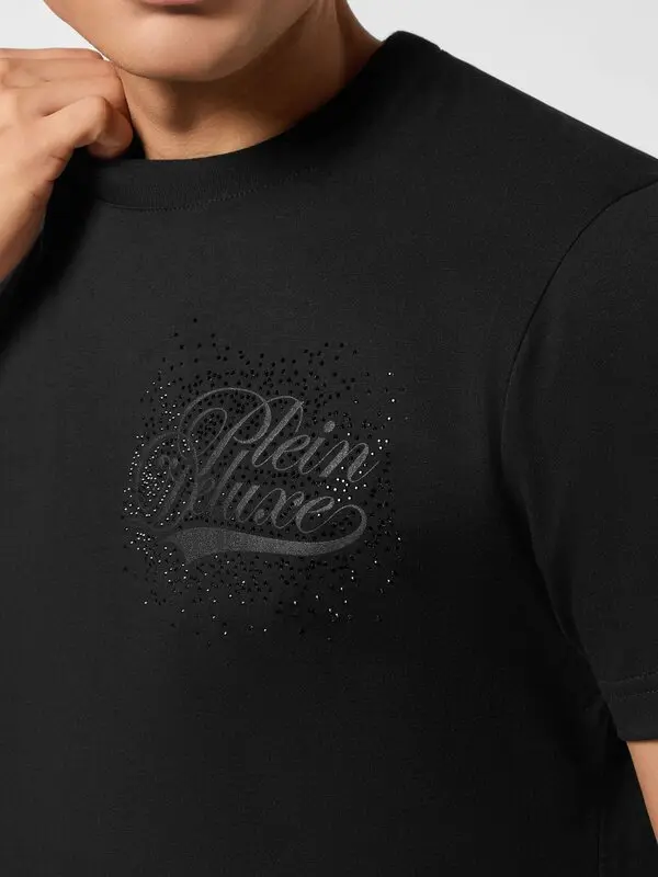 Philipp Plein Cotton Jersey T-shirt With Logo And Rhinestones