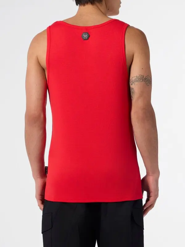 Philipp Plein Skull Cotton Tank Top
