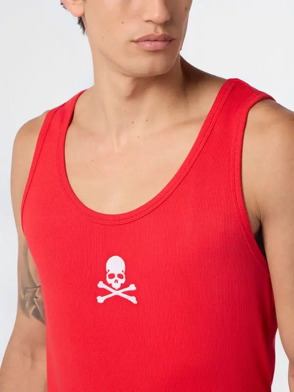 Philipp Plein Skull Cotton Tank Top