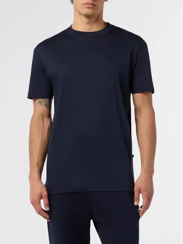 BILLIONAIRE Basic Cotton T-shirt - Navy