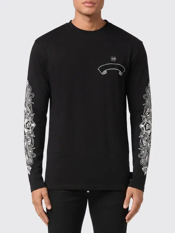 Philipp Plein Printed Cotton T-shirt - Black