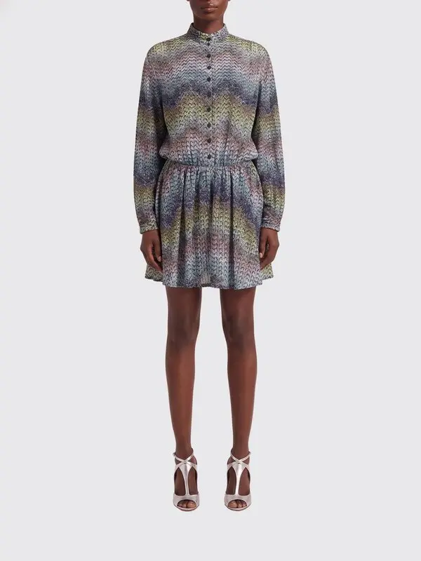 Missoni Long Sleeve Printed Mini Dress