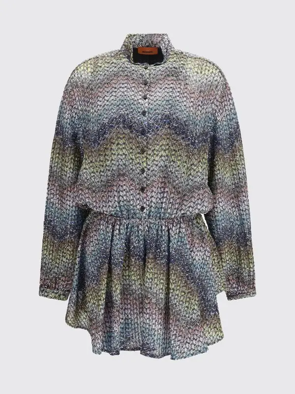 Missoni Long Sleeve Printed Mini Dress
