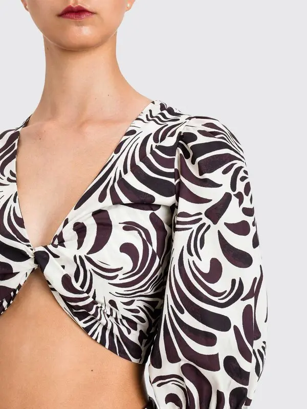 TWINSET U & B Printed Crop Top And Midi Skirt Set