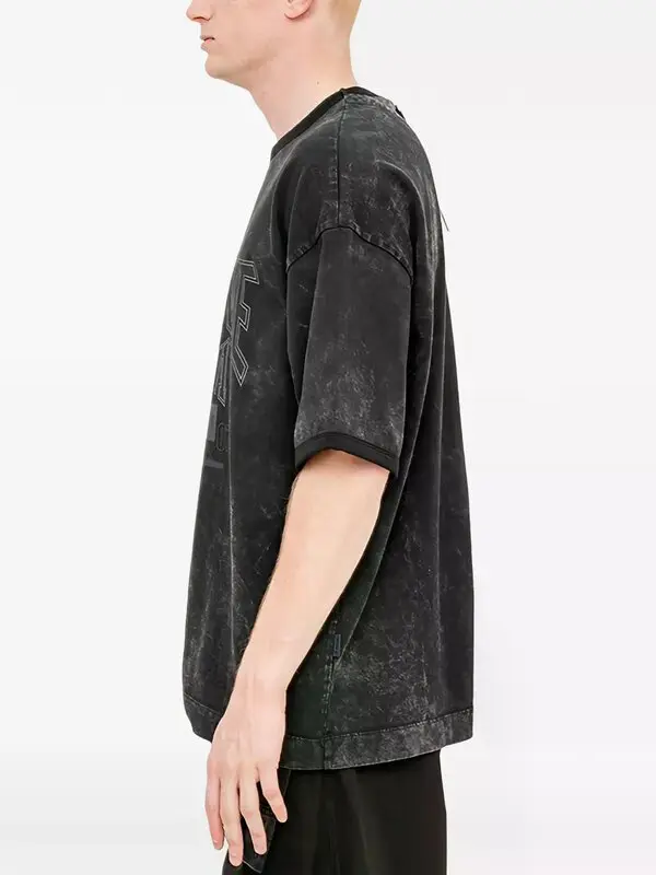 JUUN.J Acid-wash Logo-print T-shirt