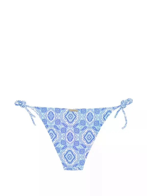Heidi Klein Paisley Print Side-tie Bikini Bottoms - Blue