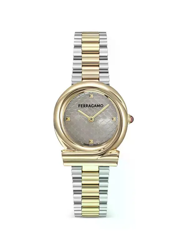 FERRAGAMO Gancini Twisted 32mm Watch - Silver