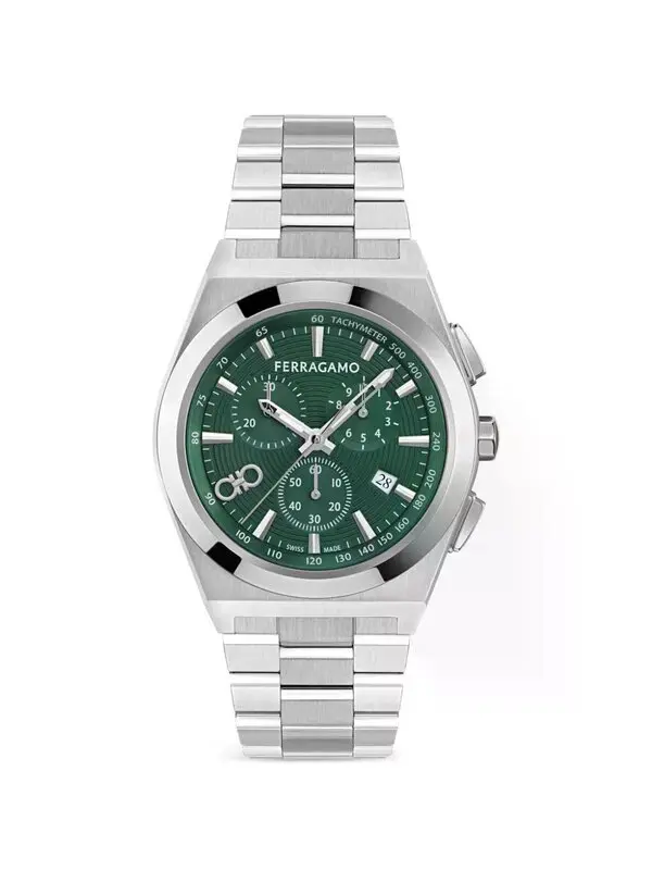 FERRAGAMO Vega Chronograph Watch - Green