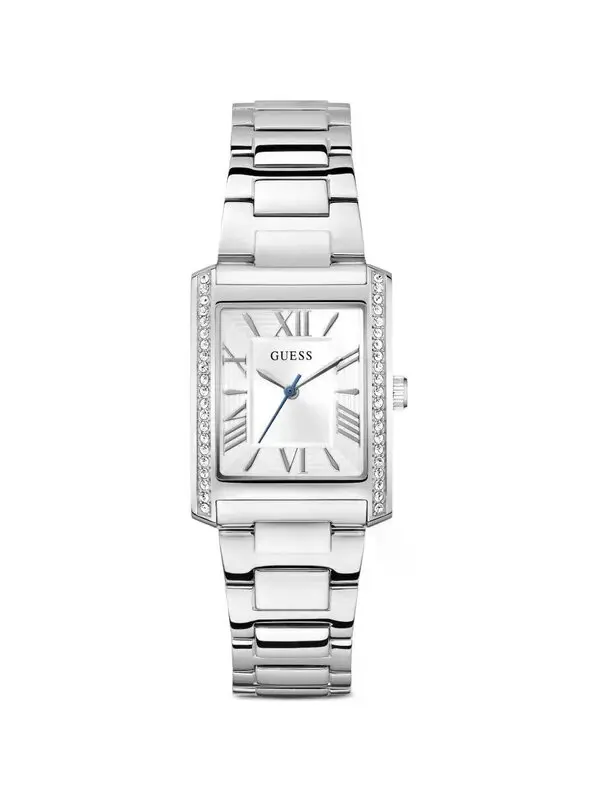 Guess Logo Detail 27mm Watch With Crystal-embellished Bezel