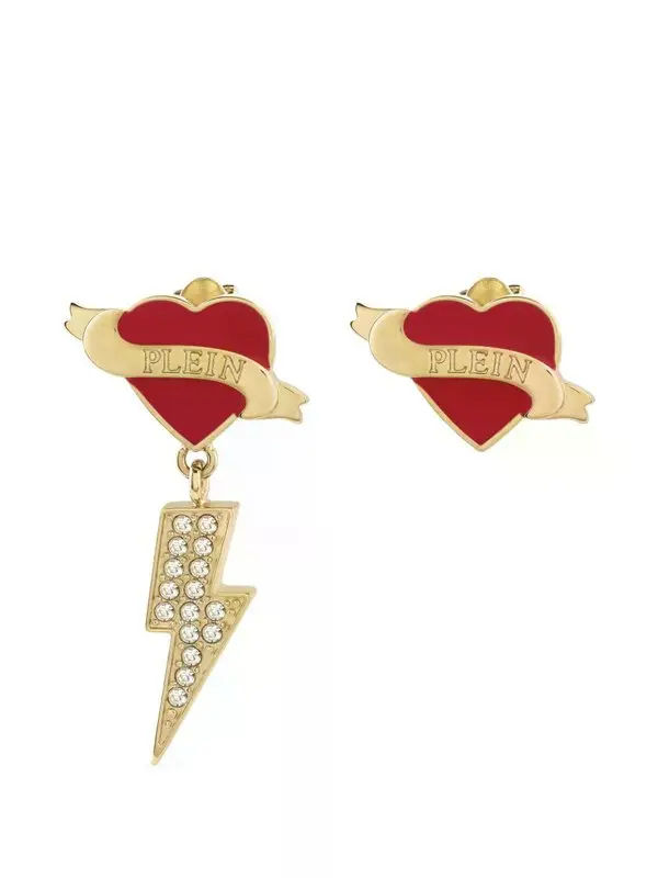 Philipp Plein Valentine Asymmetric Earrings