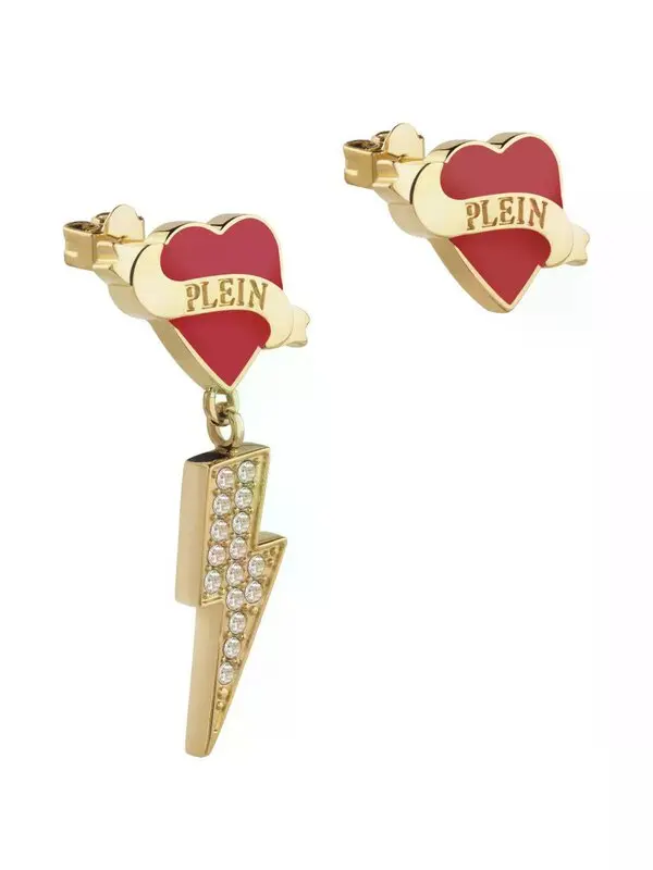 Philipp Plein Valentine Asymmetric Earrings