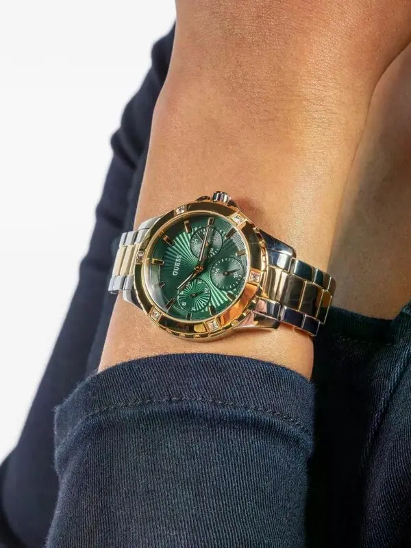 Guess Mist 35mm Watch With Crystal Embellished Bezel