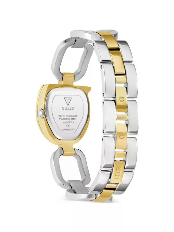 Guess Crystal-embellished 22mm Watch With Chain-link Bracelet