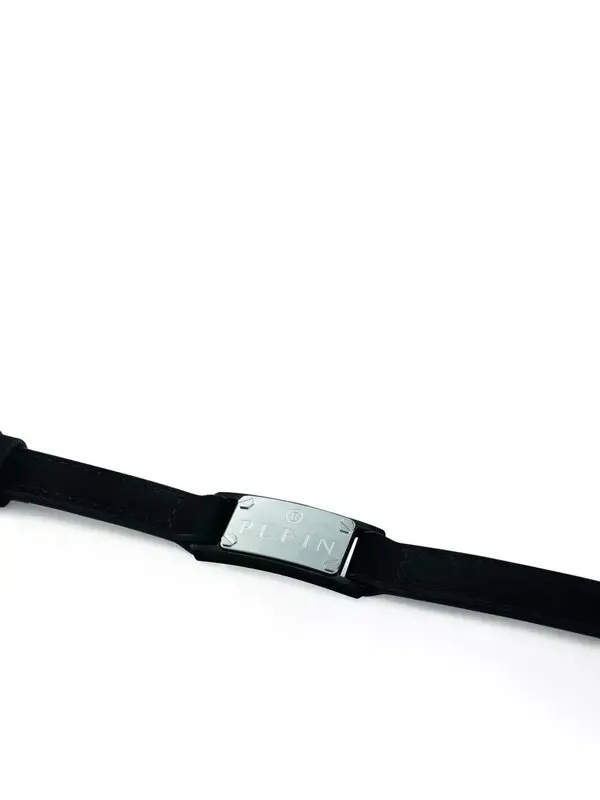 Philipp Plein Logo-engraved Plaque Bracelet