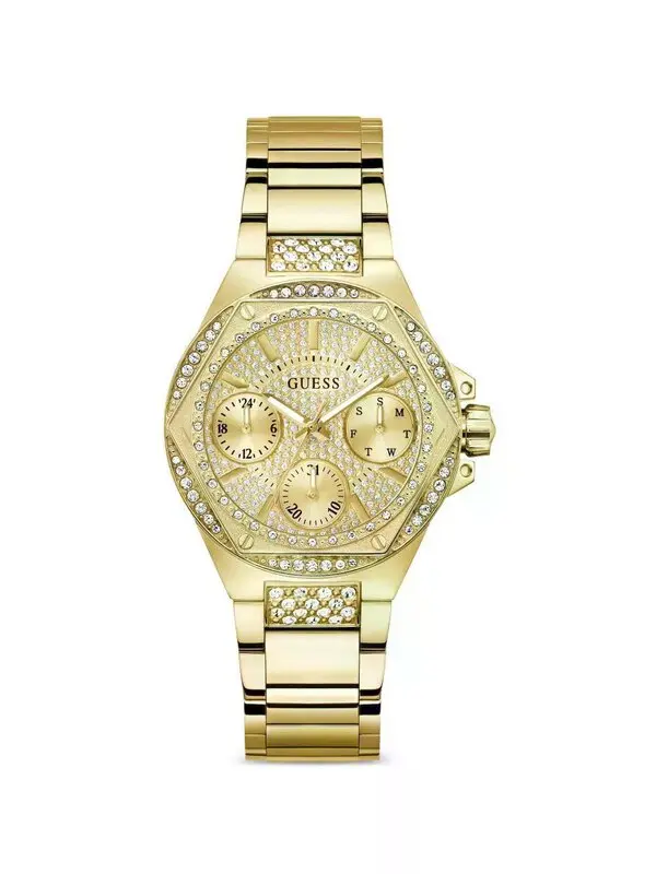 Guess Envy 38mm Watch With Crystal-embellished Bezel