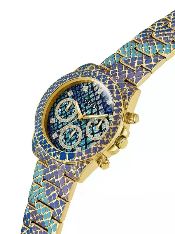 Guess Serpentina 38mm Watch With Python-print Bracelet