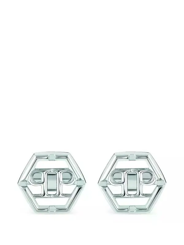 Philipp Plein Plein Icon Hexagon Cufflinks