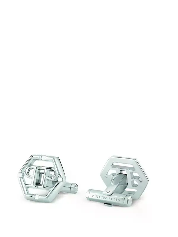 Philipp Plein Plein Icon Hexagon Cufflinks