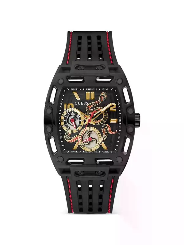 Guess Phoenix 41.5mm Chronograph Watch With Snake Motif