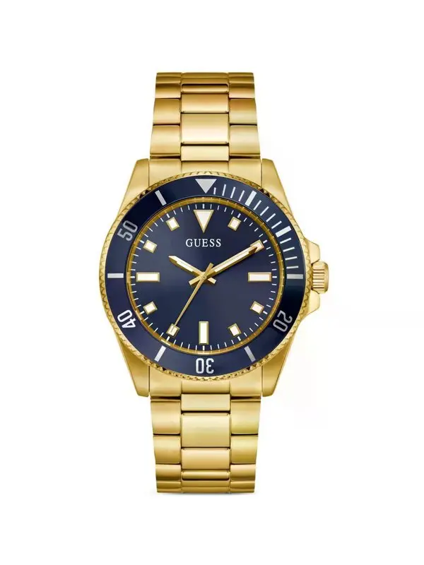 Guess Round Case Watch With Link Bracelet