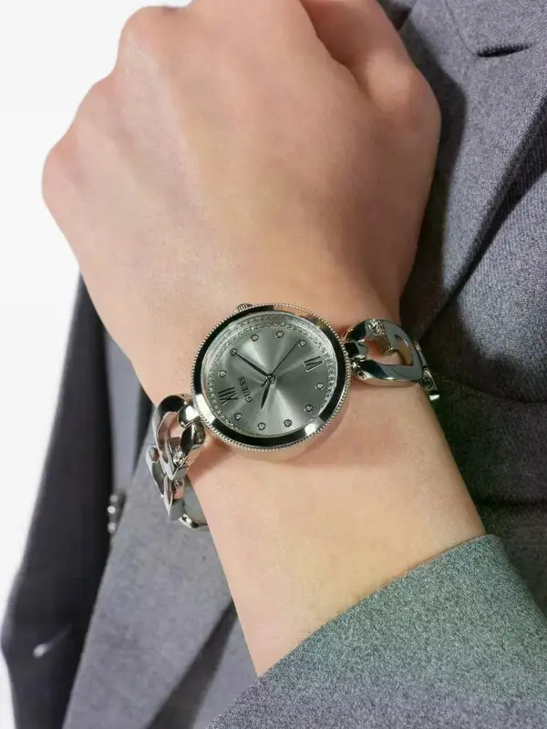 Guess Empower Crystal Embellished Watch - Silver