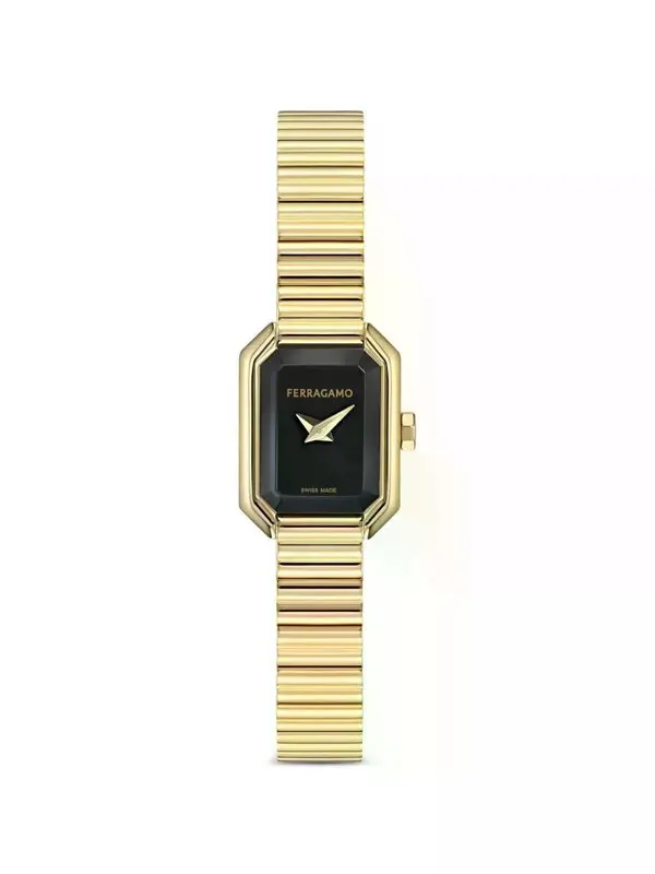 FERRAGAMO Petite Watch With Crystal Accents - Black