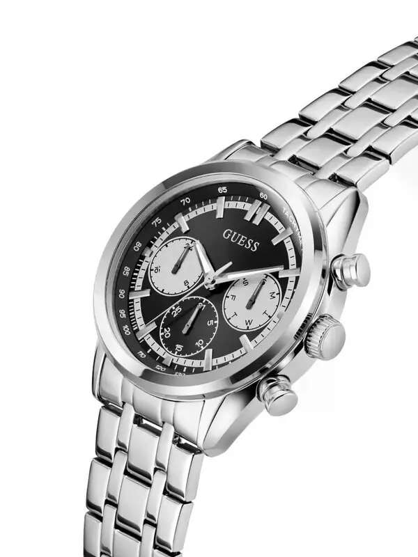 Guess Chronograph Watch With Logo Detail - Black